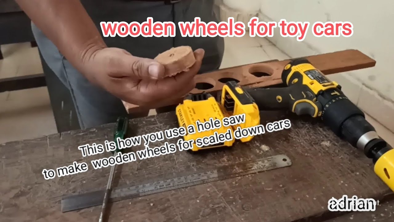 How to make wooden wheels for toy cars - YouTube