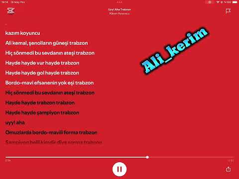 UY AHA TRABZON! ŞARKISININ SÖZLERİ