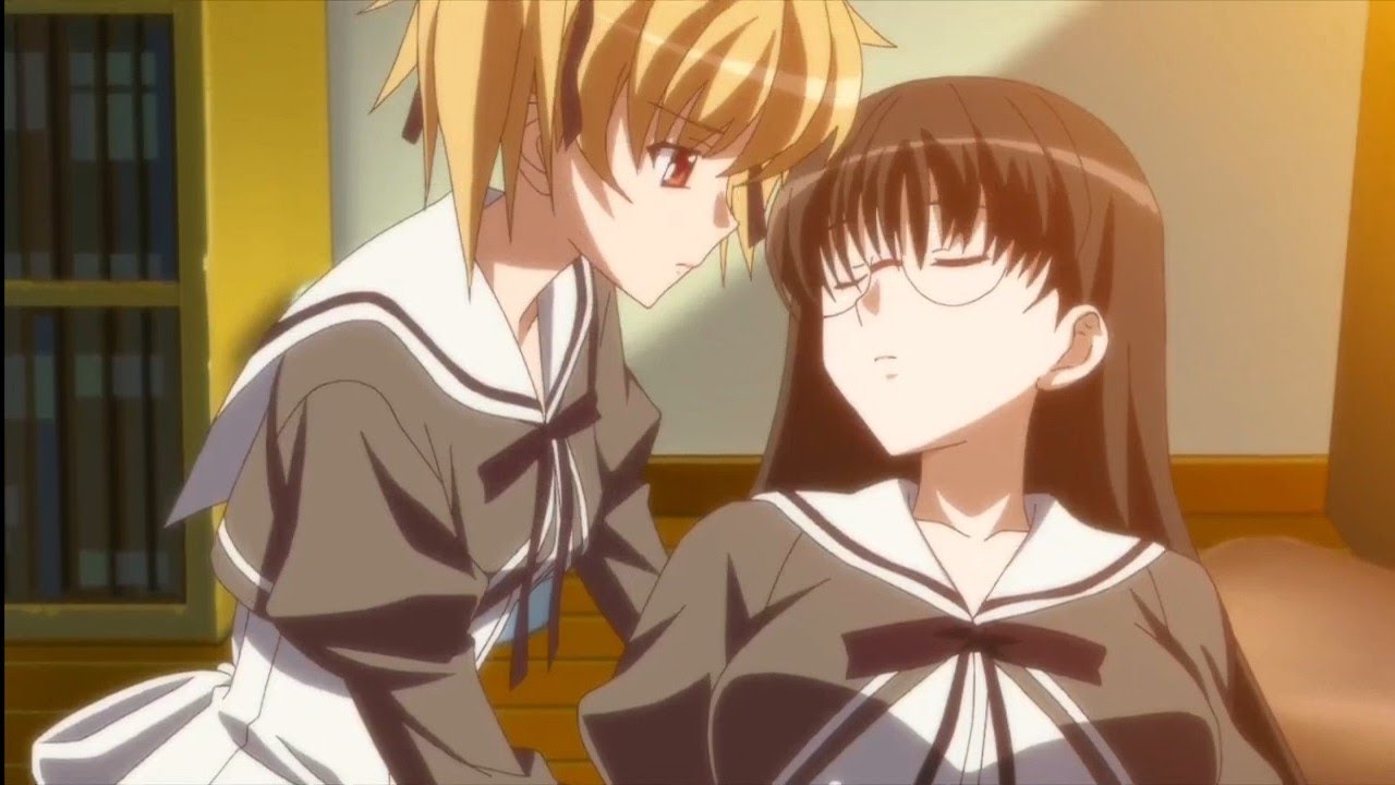 Besos Anime Yuri [Aki Sora] Yuri kiss #1 - YouTube