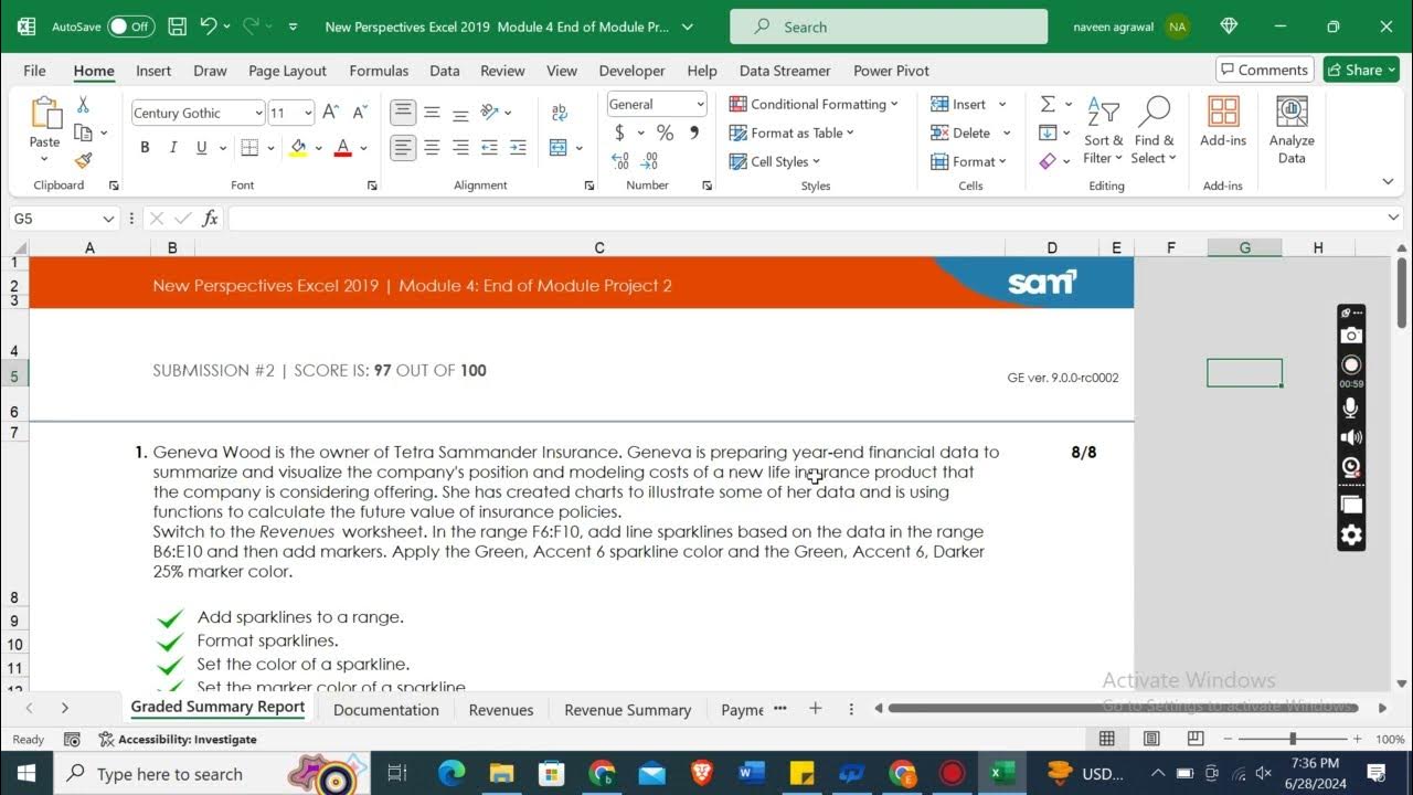 Excel Module 4 End of Module Project 2 | New Perspectives Excel 2019 | Tetra Sammander Insurance ...