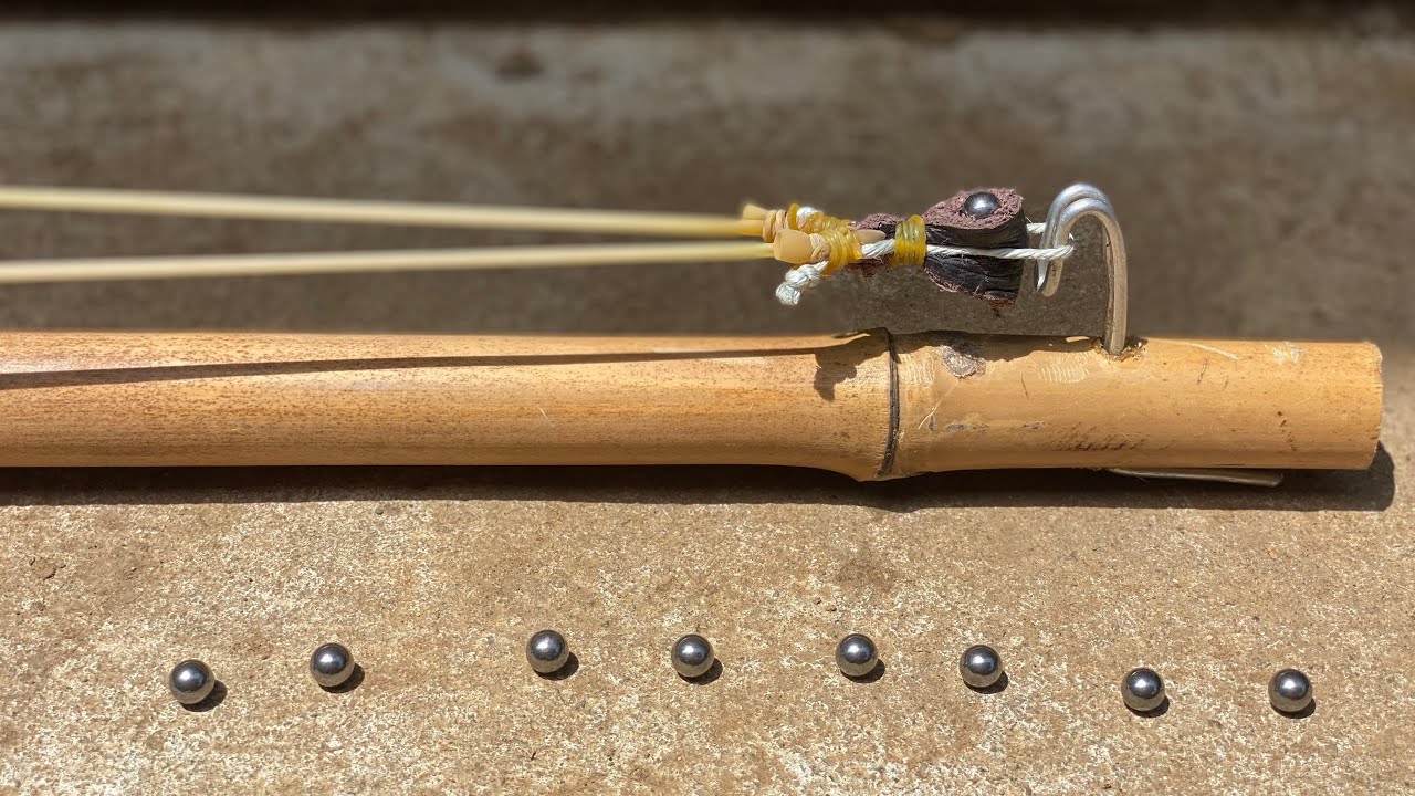 Amazing powerful slingshot / DIY slingshot - YouTube