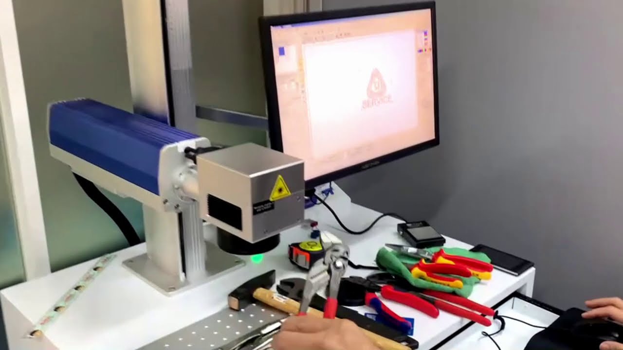 TJ LASER MARKER 30W - เลเซอร์มาร์กกิ้ง 30 วัตต์ - YouTube