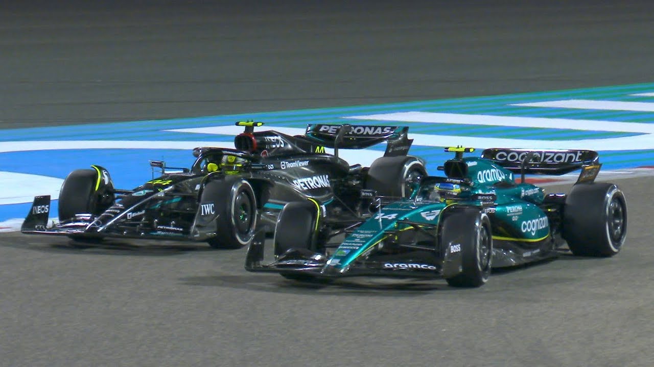 Fernando Alonso OVERTAKES Lewis Hamilton ( 2023 Bahrain GP ) - YouTube