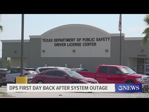 DPS first day back after system outage - YouTube