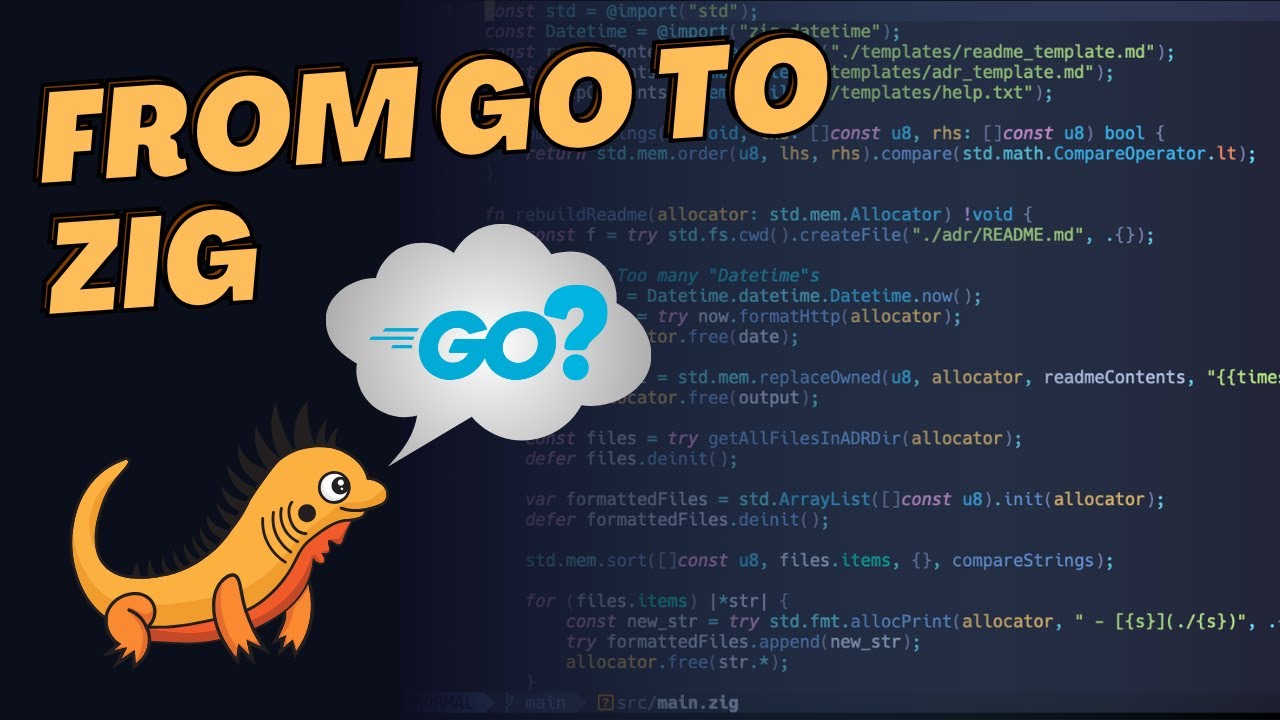 Migrating a Go CLI project to Zig, Code Comparison - YouTube