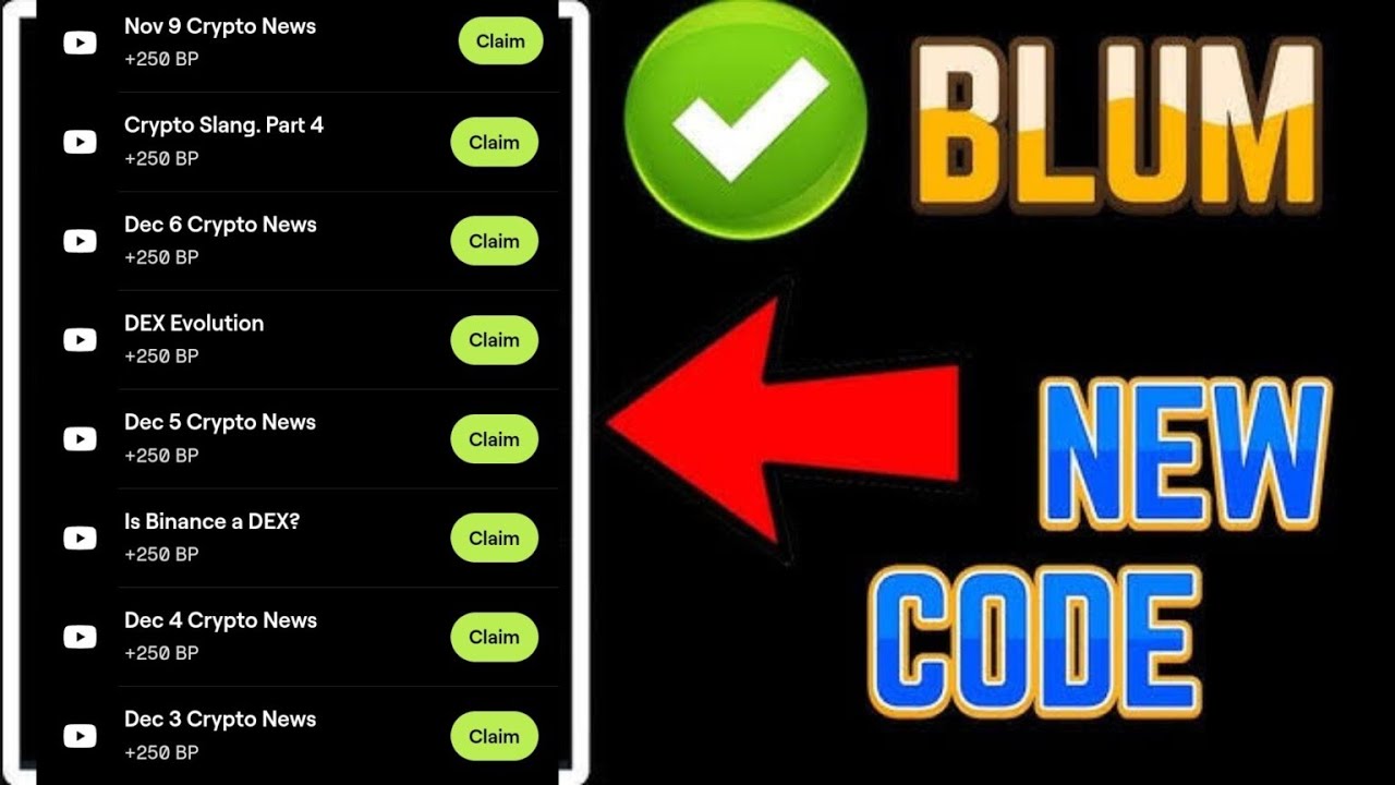 Blum New Video Code | Blum All Verify Code Today | Blum Youtube Video Code | Blum Verify Code ...