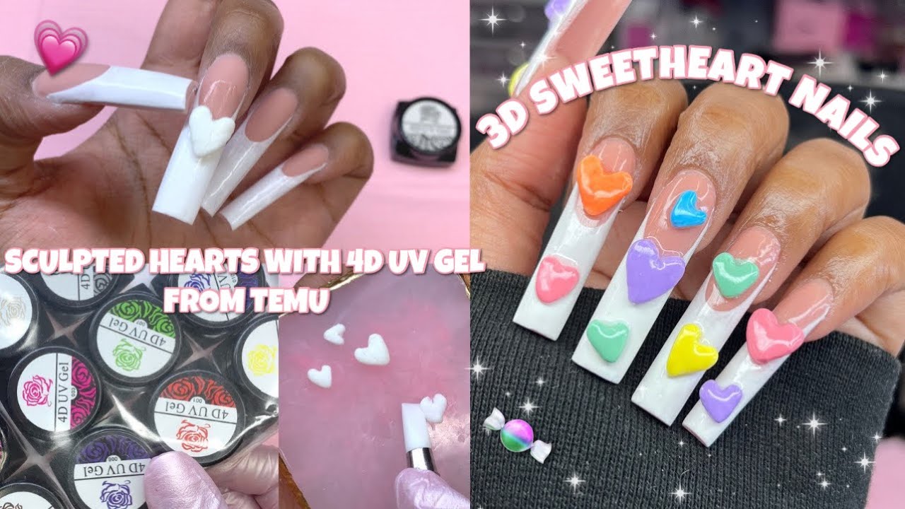 3D SWEETHEART CANDY NAILS 🍬💗 | HOW TO APPLY POLYGEL LIKE A PRO! | NAIL TUTORIAL - YouTube