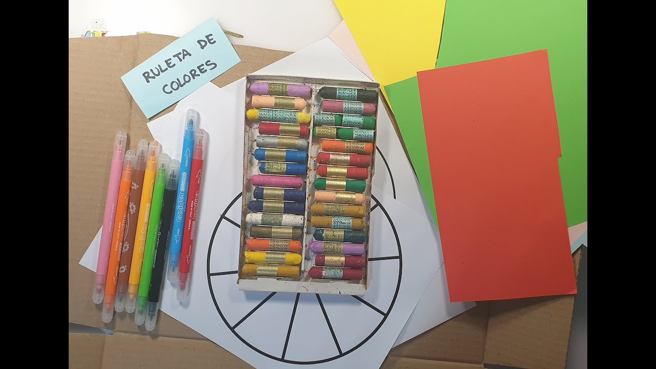 Manualidad artística JUEGO RULETA DE COLORES para niños ( PT, infantil ...