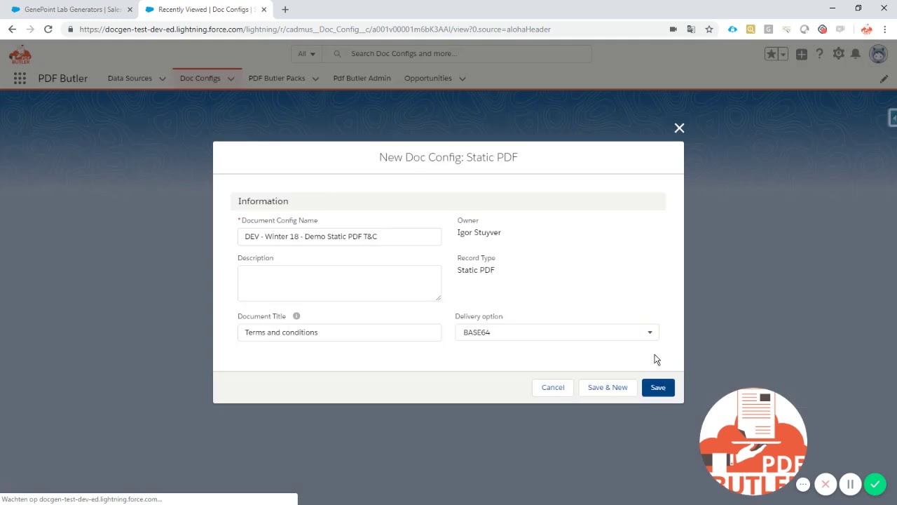 Static PDF DocConfig - YouTube