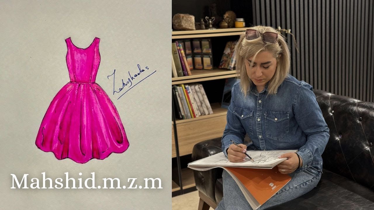 Step-by-step tutorial/how to draw a beautiful dress/drawing easy ...