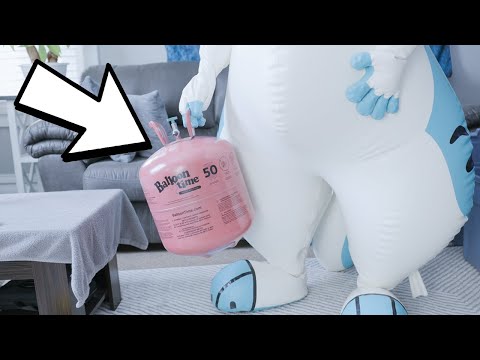 Filling My Inflatable Suit with Helium! (My Top Request)