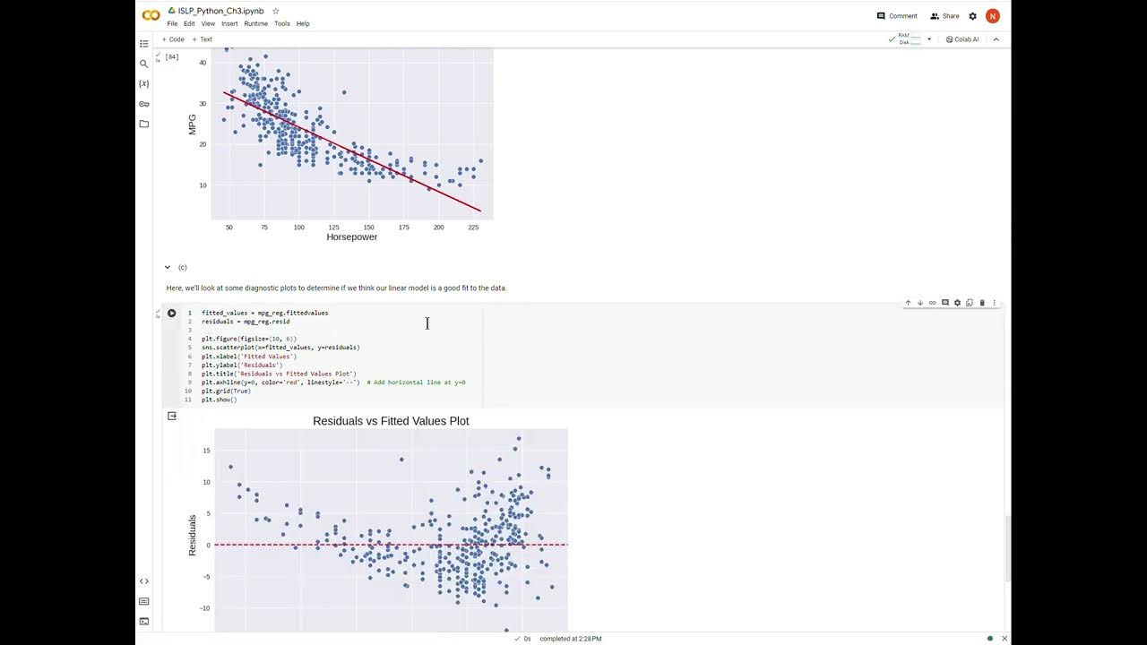 Intro to Statistical Learning (2nd Ed), Solution to Problem 3.8A (Py) | Running Linear ...