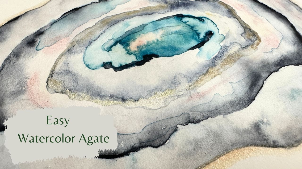 Easy Watercolor Agate Painting - Peaceful and Relaxing #easyart # ...