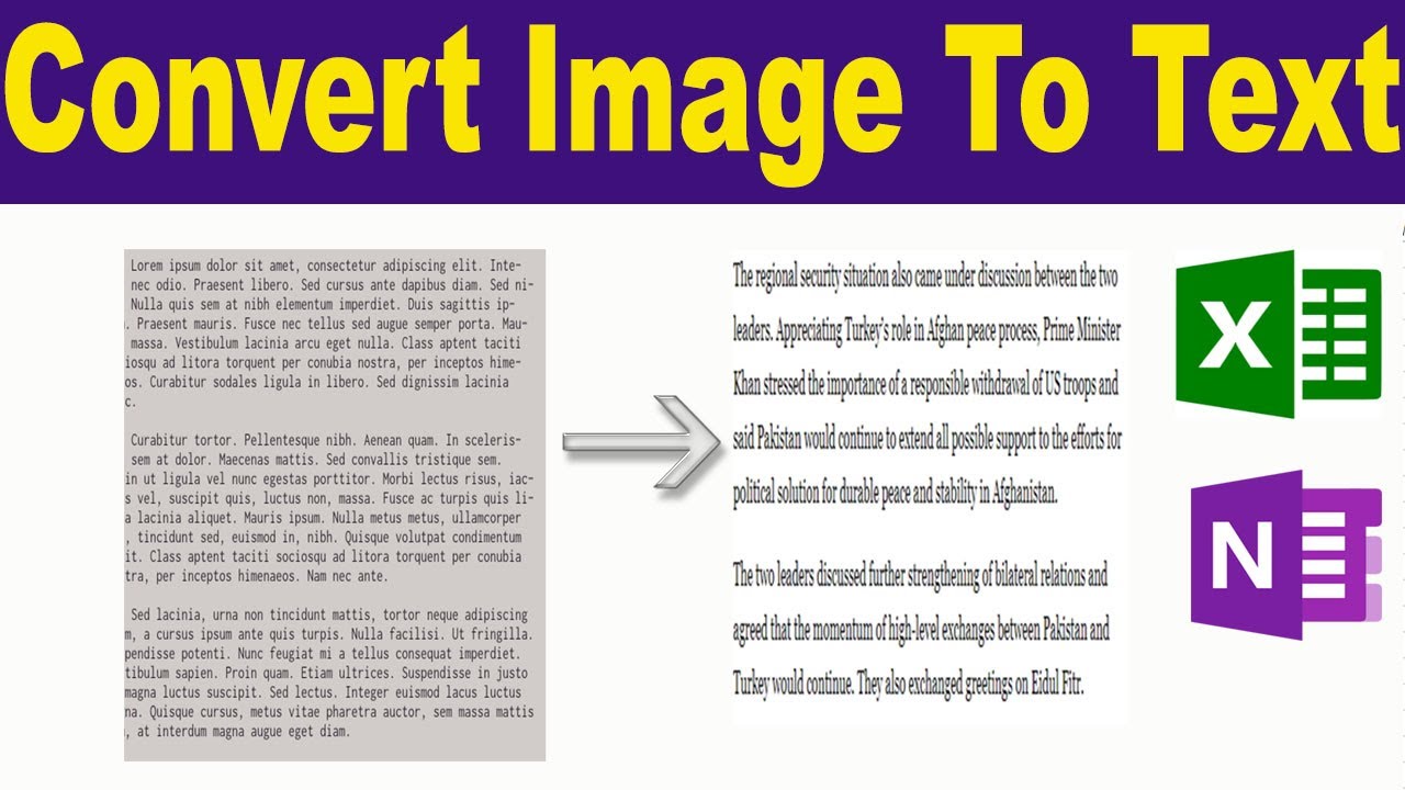 How to Convert Image to Text with One Note by learning center in Urdu ...