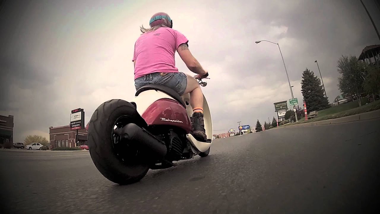 South Dakota Scooter Dude Mustache Ride - Honda Ruckus Cruise - YouTube