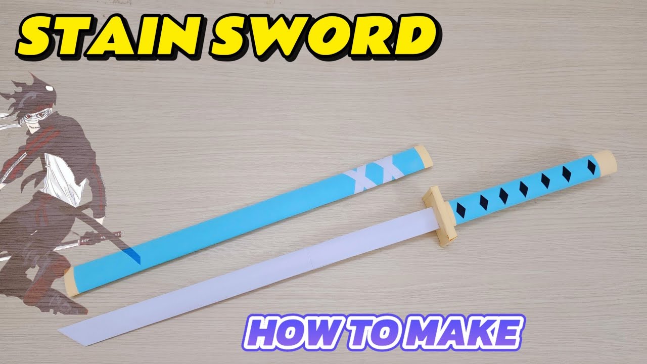 HOW TO MAKE 2 AMAZING JAPANESE SWORDS AT HOME WITH PAPER ⚔️ STAIN ⚔️ ...
