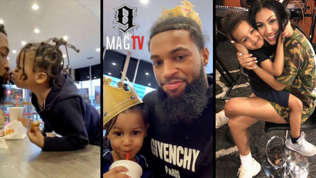 Chris Sails At "Burger King" Bonding With Son By Queen Naija On IG Live ...
