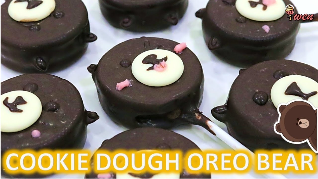 [ENG SUB] 曲奇饼干面团食谱 OREO熊 (免烤) How to Make Cookie Dough OREO Bear (No ...