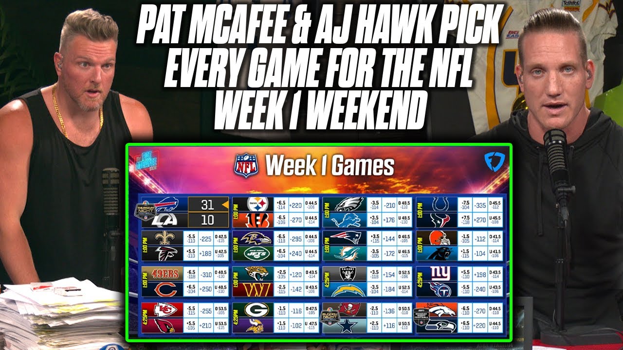 Pat McAfee & AJ Hawk Pick EVERY GAME For The NFL Week 1 Weekend - YouTube