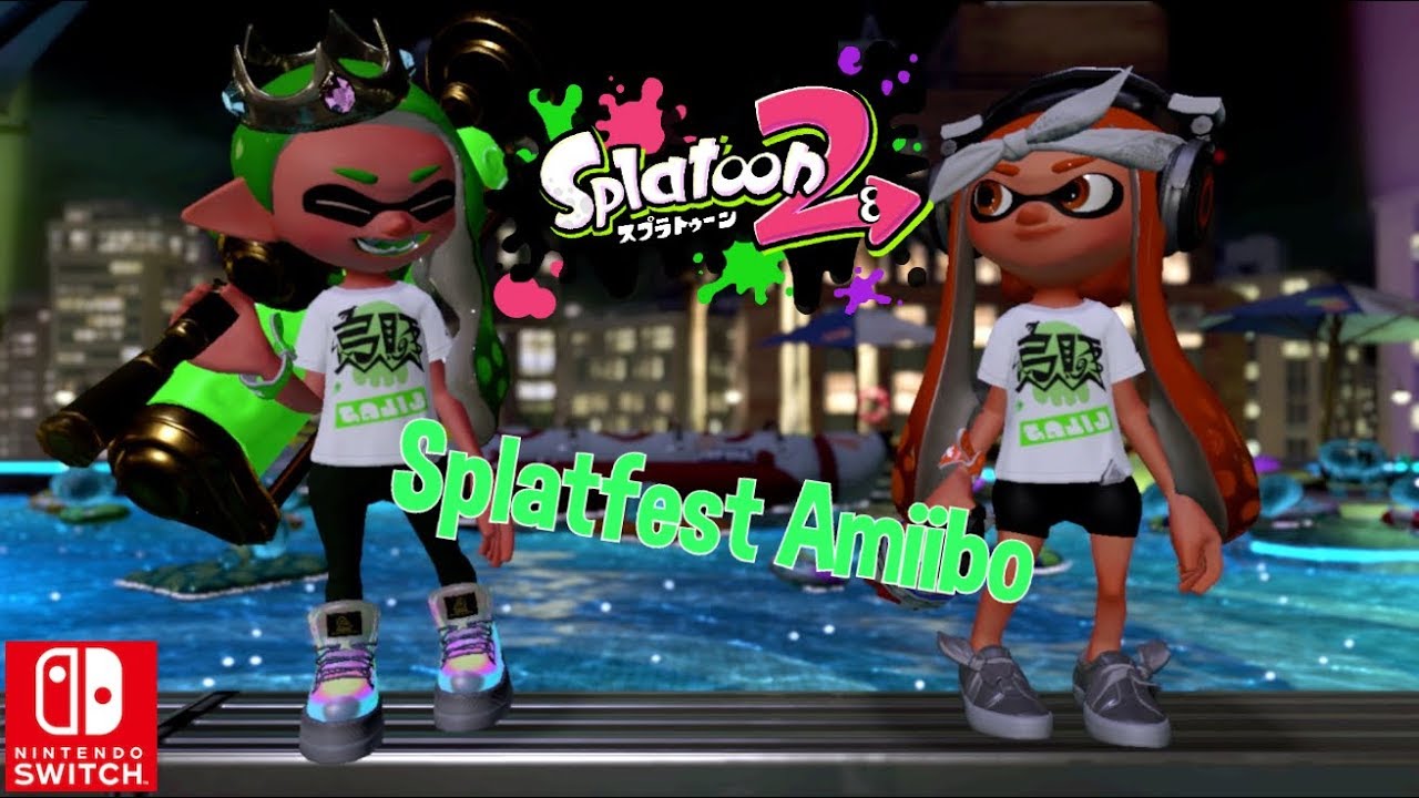 Nintendo Splatoon 2 Splatfest 1 Year Anniversary Amiibo take photos ...