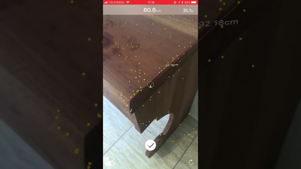 Awesome Measuring a Table with Augmented Reality - ARKit - YouTube