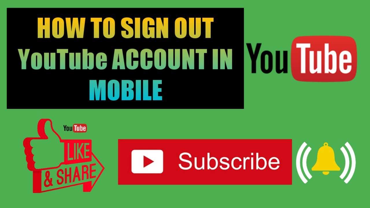 How To Sign Out YouTube Account - YouTube