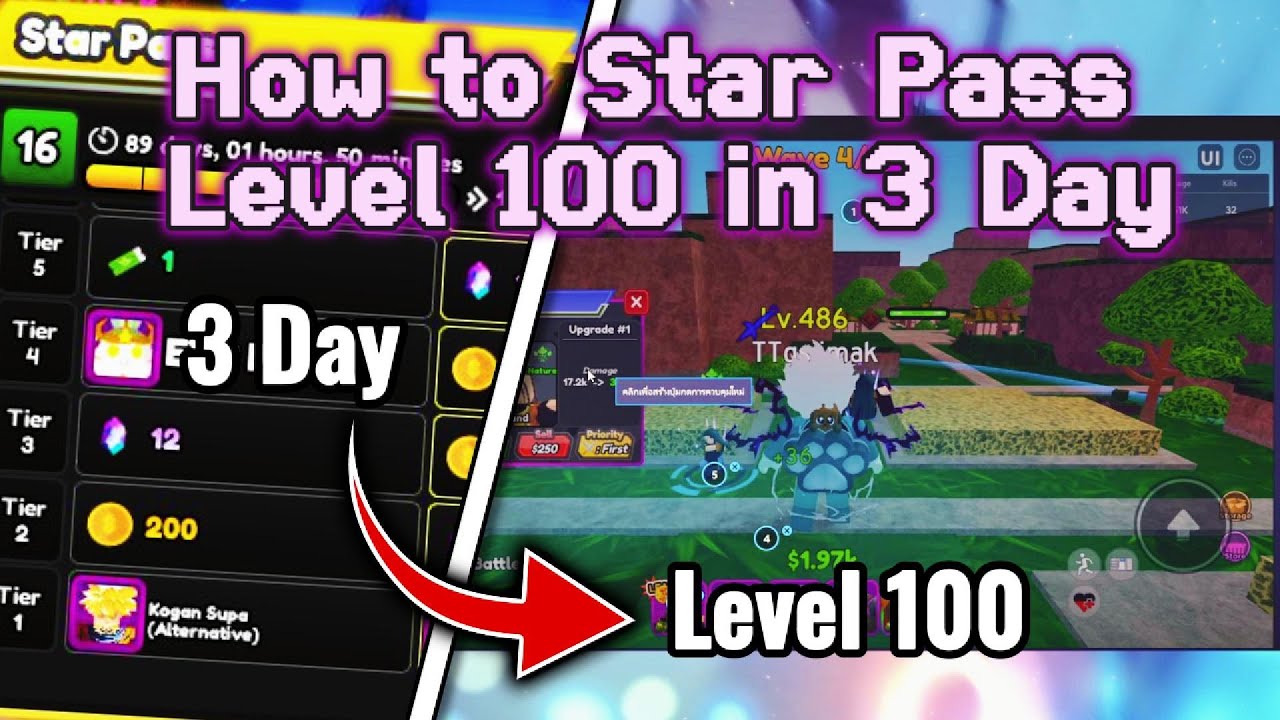 How To Star Pass level 100 in 3 Day | All Star Tower Defense - YouTube