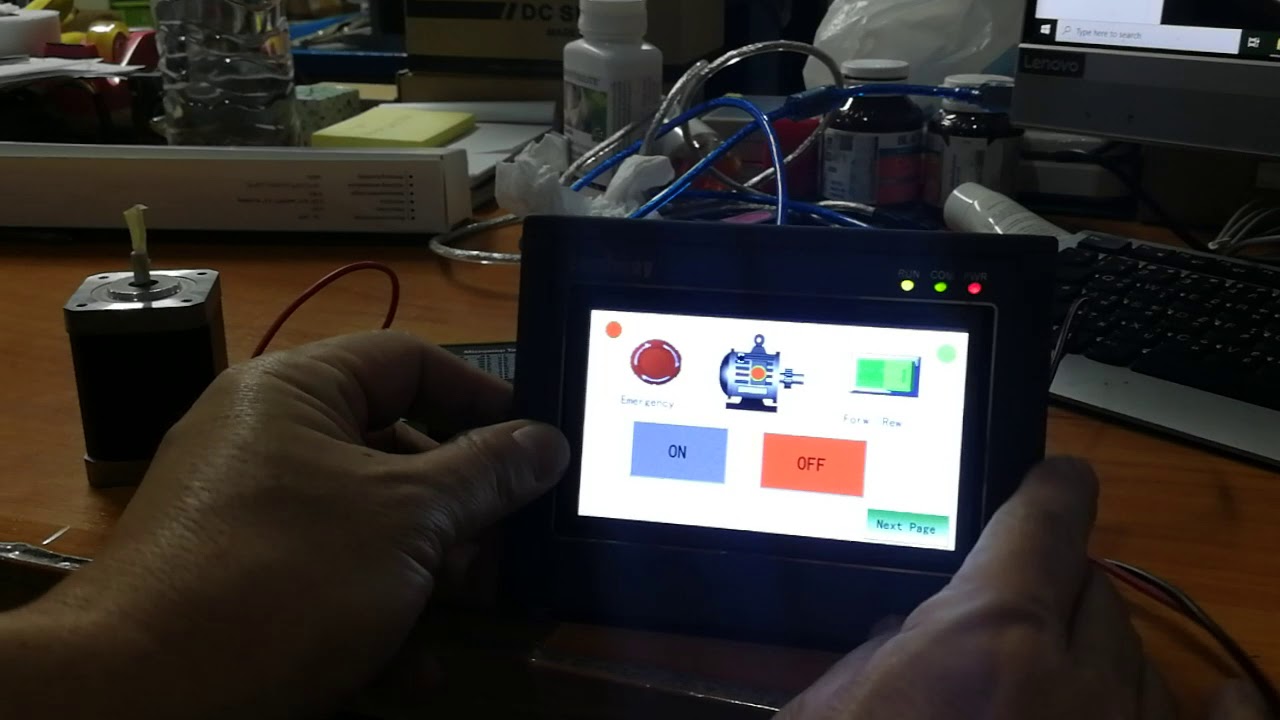 Testing HMI PLC All in one - YouTube