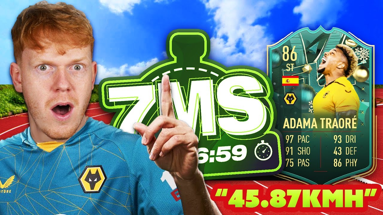 The worlds FASTEST footballer!! 86 ADAMA TRAORE 7 MINUTE SQUAD BUILDER ...