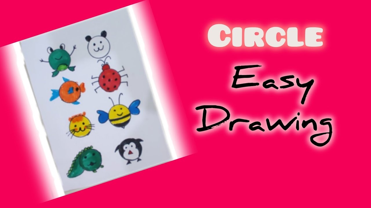 Drawing with Circle Shape/Easy Circle Drawing/Drawing made with Circle ...