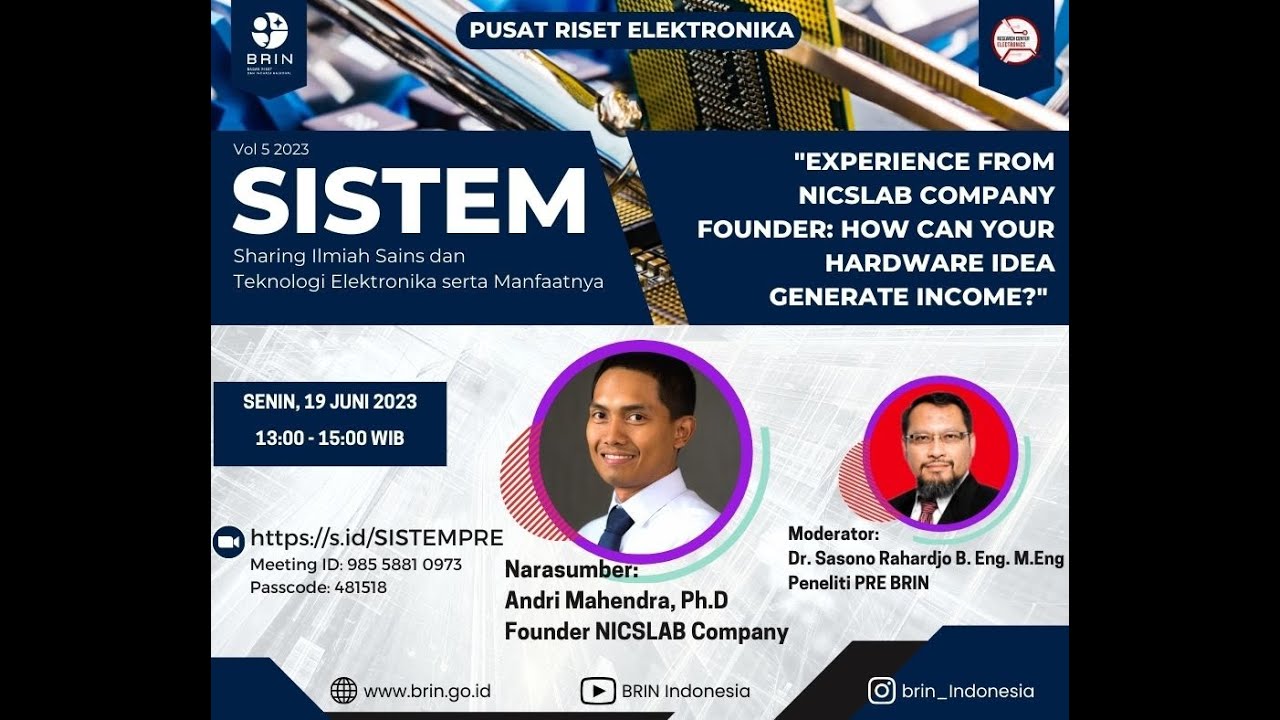 SISTEM PRE II VOL 5 - Experience from NICSLAB Company founder - YouTube