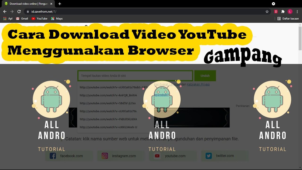 Cara Download Video YouTube Tanpa IDM Ataupun Software Lainnya 100% ...