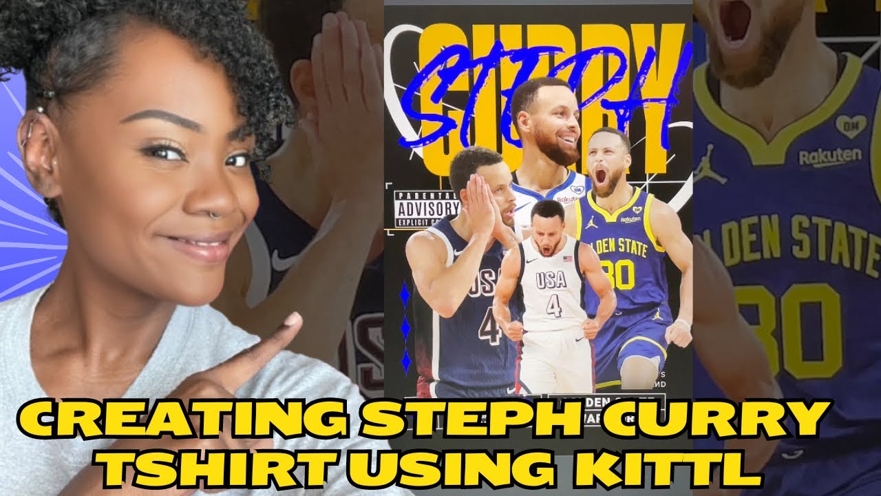Let’s Design a Steph Curry Tshirt Using Kittl Template - YouTube