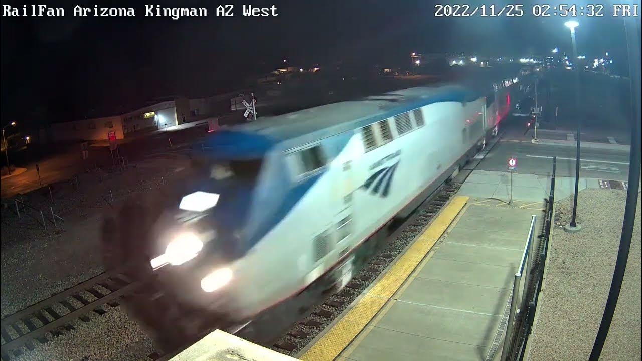 Amtrak #4 (24) Southwest Chief (with Metrolink Cars!) from Kingman, Winslow, and Gallup (11/2022 ...