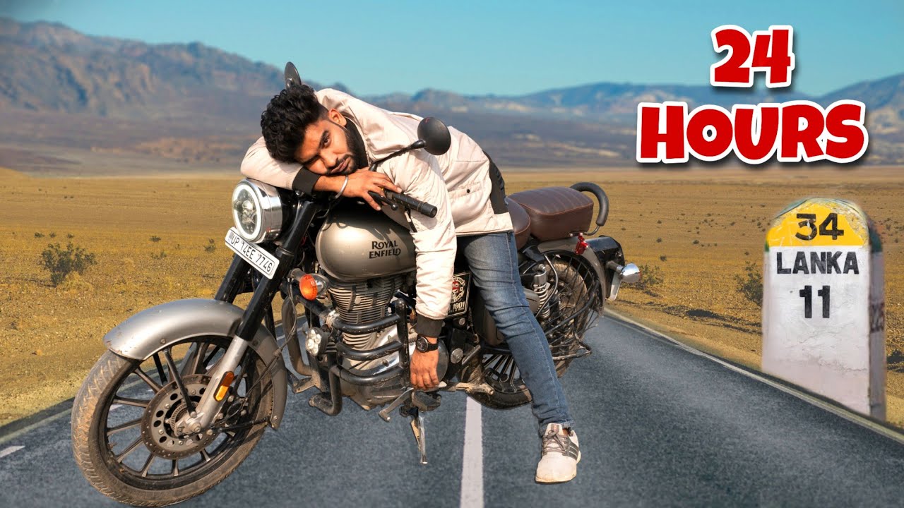 24 Hour On Bike Challenge - बाइक का इंजन फट जाएगा - YouTube