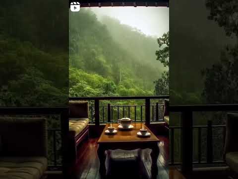 rain #viral #nature #shortvideo #view #naturelovers #peace #beautiful #astheticstatus#rain#tea#peace