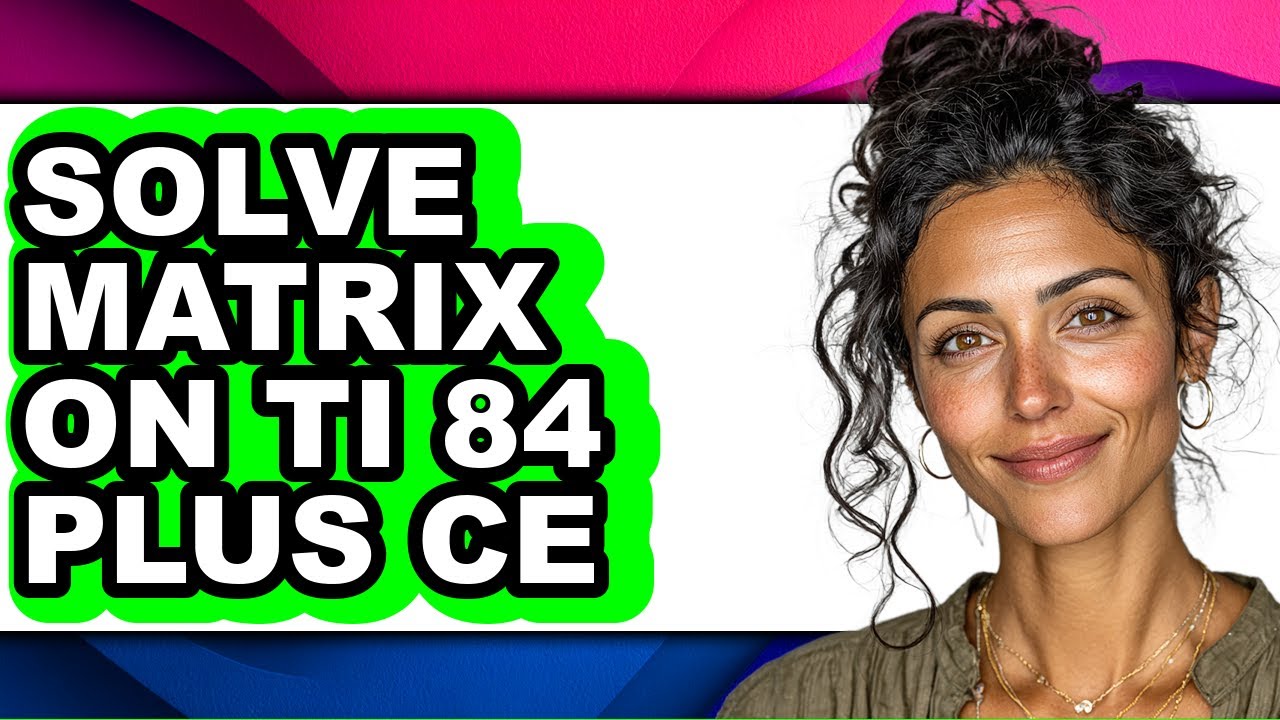 How to Solve Matrix on Ti 84 Plus Ce - Step by Step - YouTube