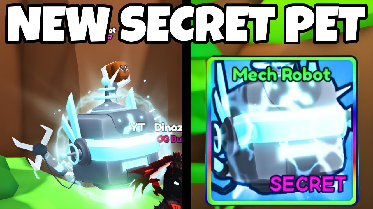 NEW MECH ROBOT Secret Pet is Crazy OP in Roblox Bubble Gum Simulator ...
