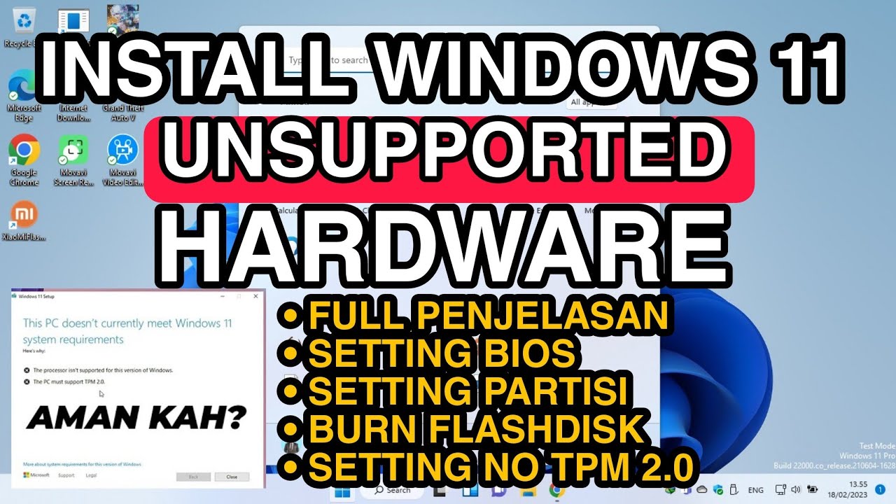 Cara Install Windows 11 Di Unsupported Hardware & Tanpa TPM 2.0 Dengan ...