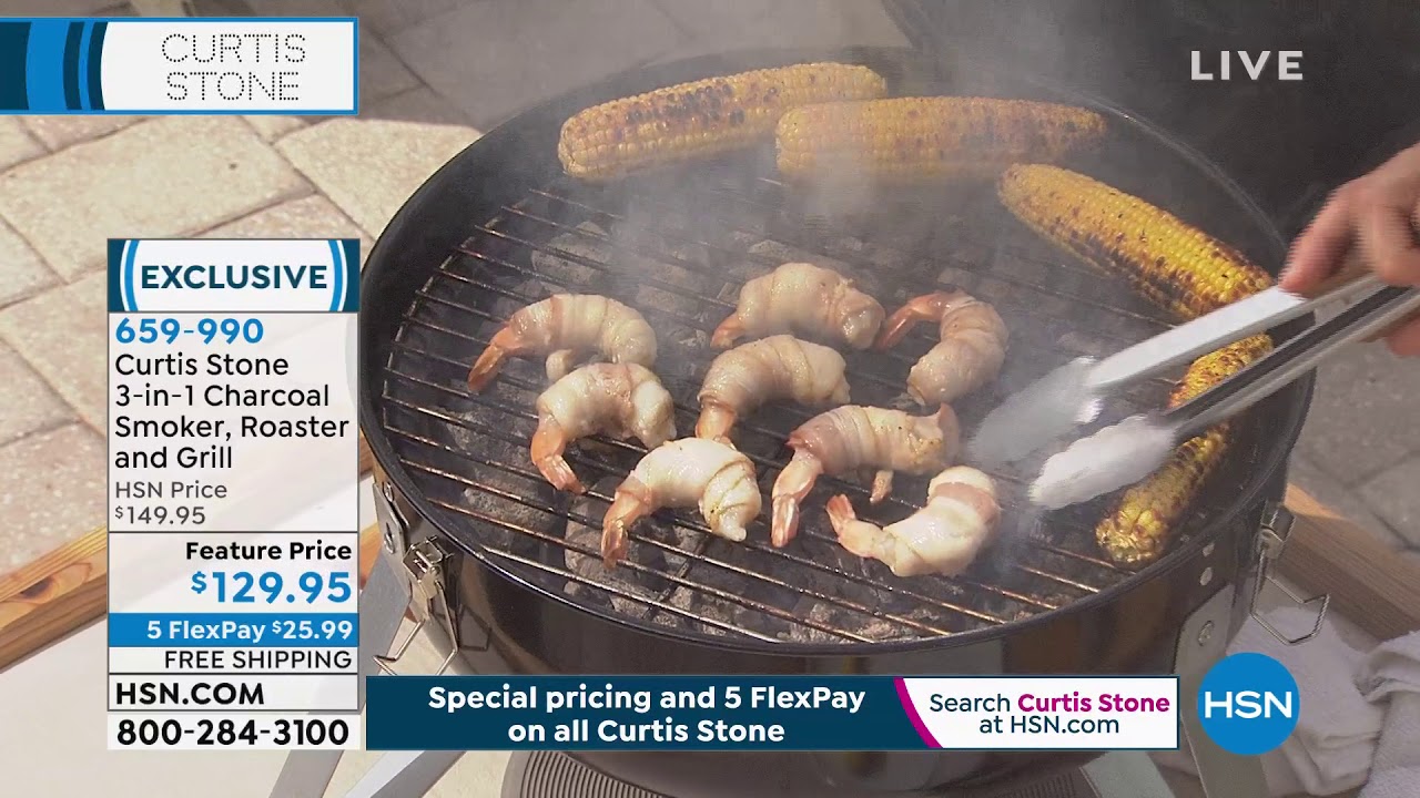 Curtis Stone 3in1 Charcoal Smoker, Roaster and Grill - YouTube