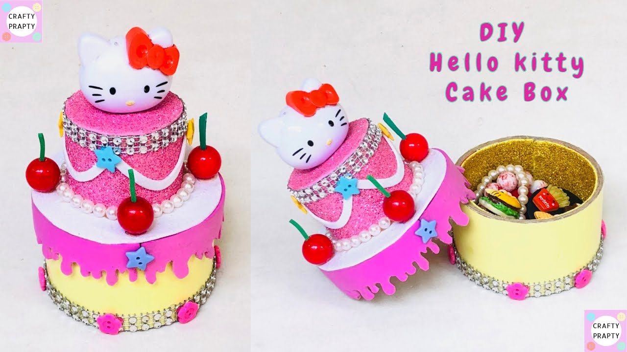 DIY Hello kitty Desk organizer / DIY Storage box Organizer | storage ...