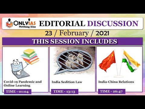 23 February, 2021 OnlyIAS Editorial Discussion Current Affairs #UPSC​​​​​​​​​​​​​​ #IAS​​​​​​​​​​