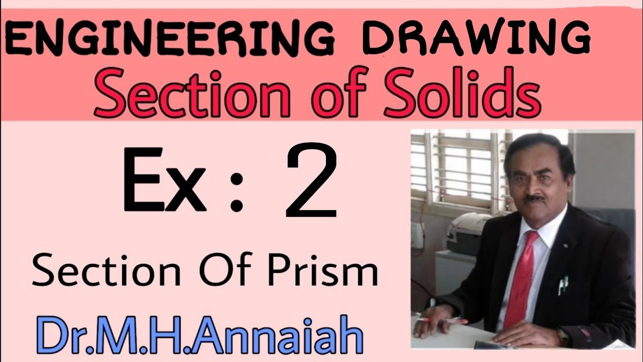 Engineering Drawings / Mechanical Drawing/ Section of solids- Square ...