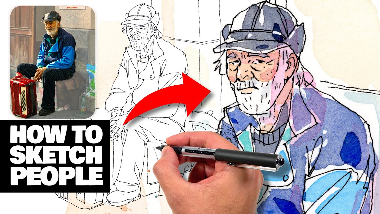 How to Sketch People Step by Step | Simple Sketching Method - YouTube