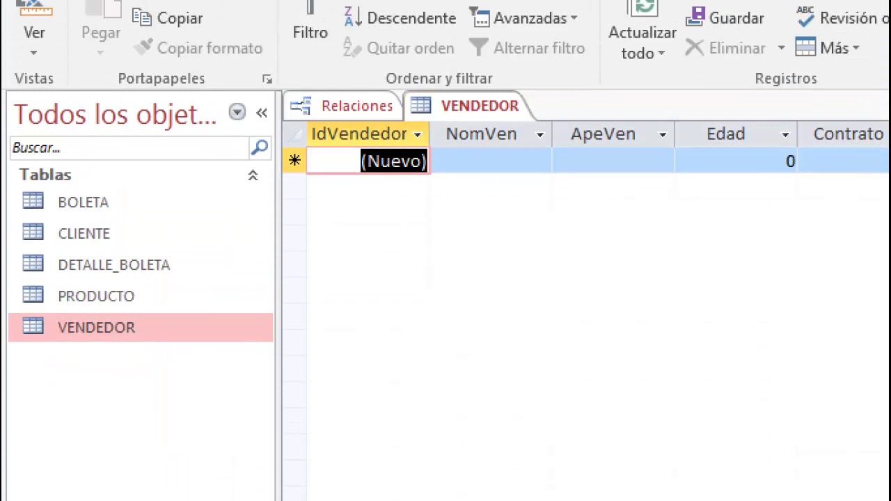 Ingreso de Datos a una tabla de Access. Editar los Campos e una Tabla ...