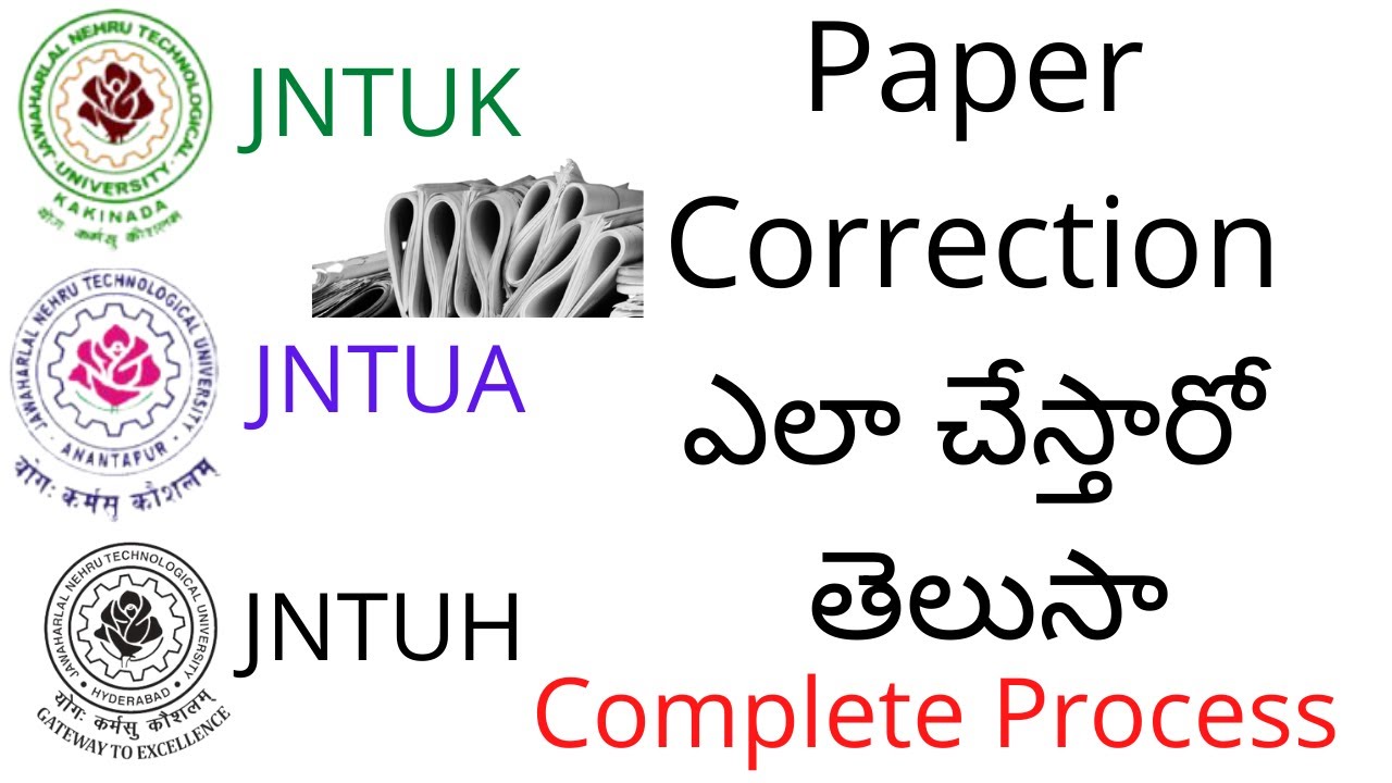 JNTUH Paper correction complete process | JNTUA Paper correction ...