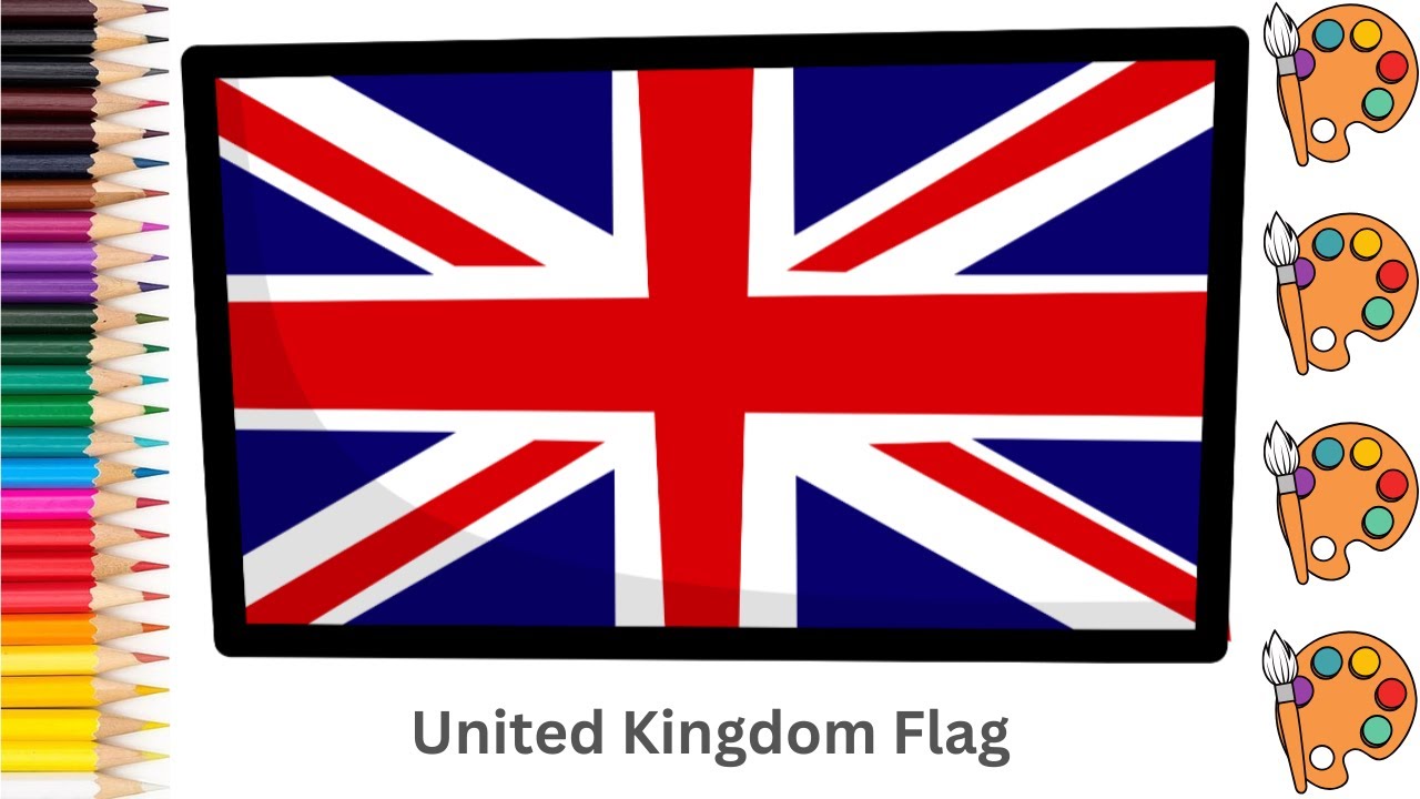 United Kingdom Flag - Sketch Art and Paint | Step by step tutorial ...