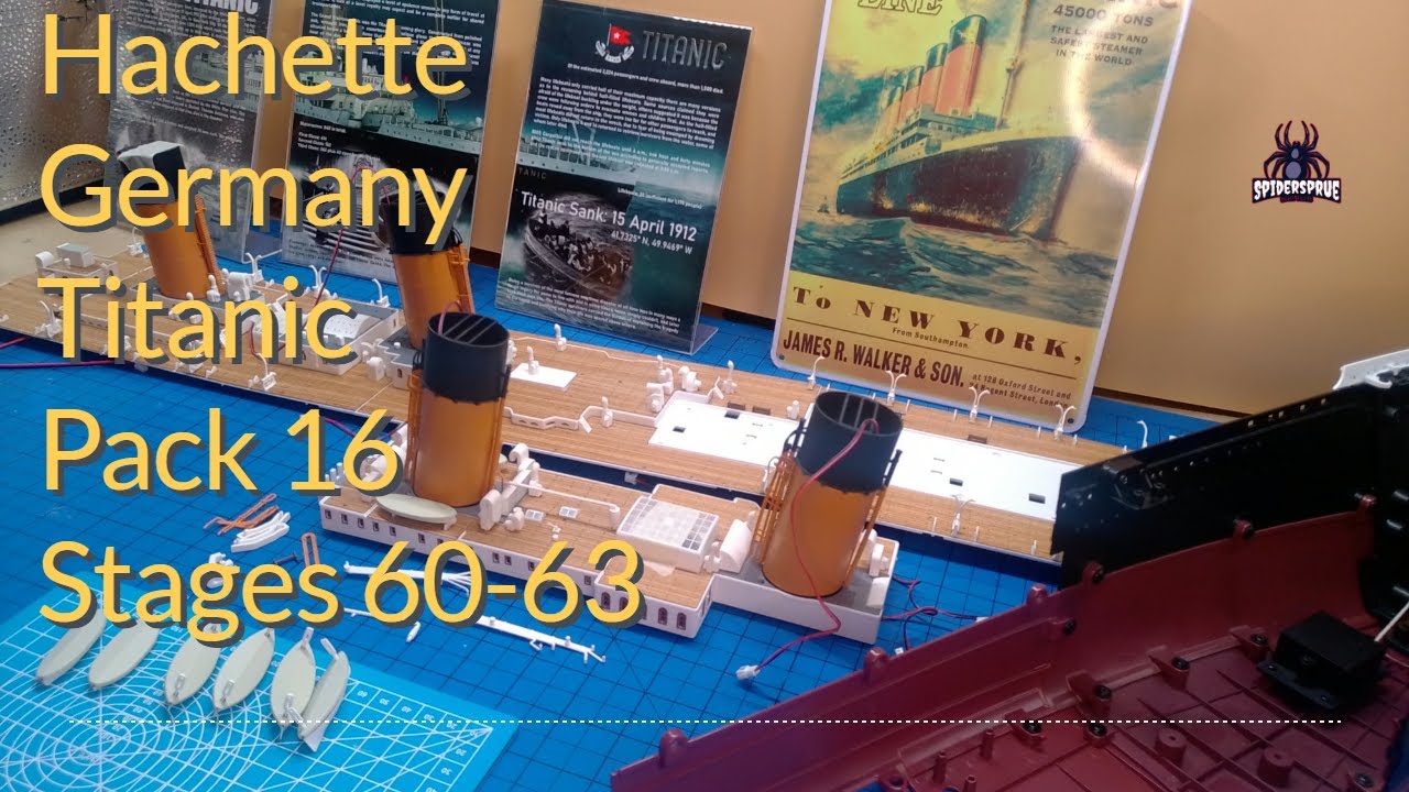 HACHETTE Germany build the TITANIC Pack 16 Stages 60-63 - YouTube