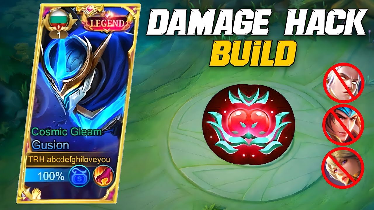 GUSION USERS TRY THIS DAMAGE HACK BUILD!! 🔥 - YouTube