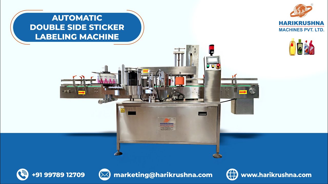 AUTOMATIC STICKER LABELLING MACHINE - YouTube